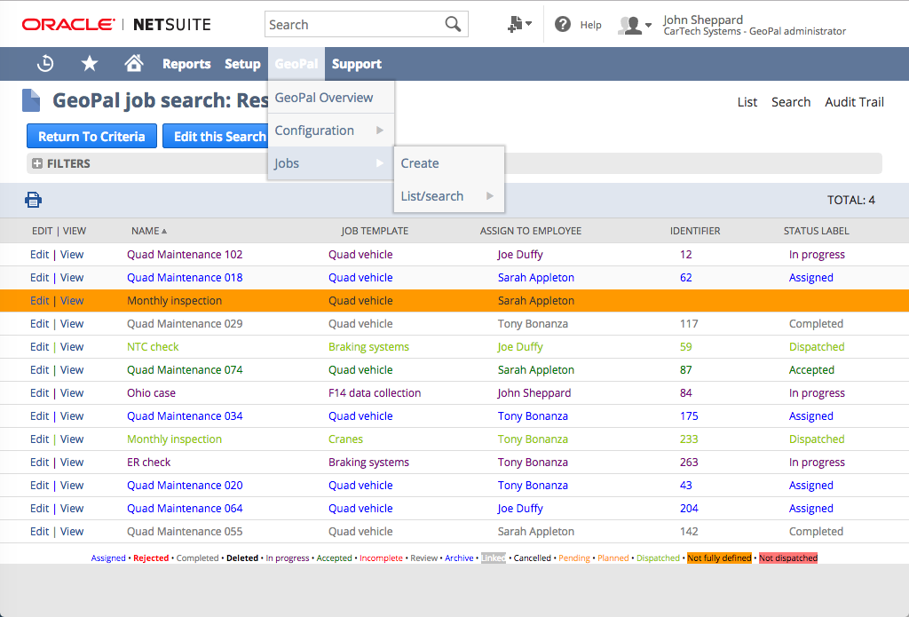 [Our Tech] | [NetSuite Integration][GeoPal]